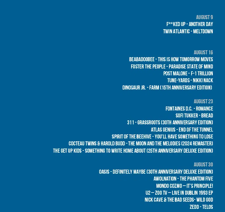 NEW RELEASES | 102.1 FM Milwaukee (WLUM-FM)