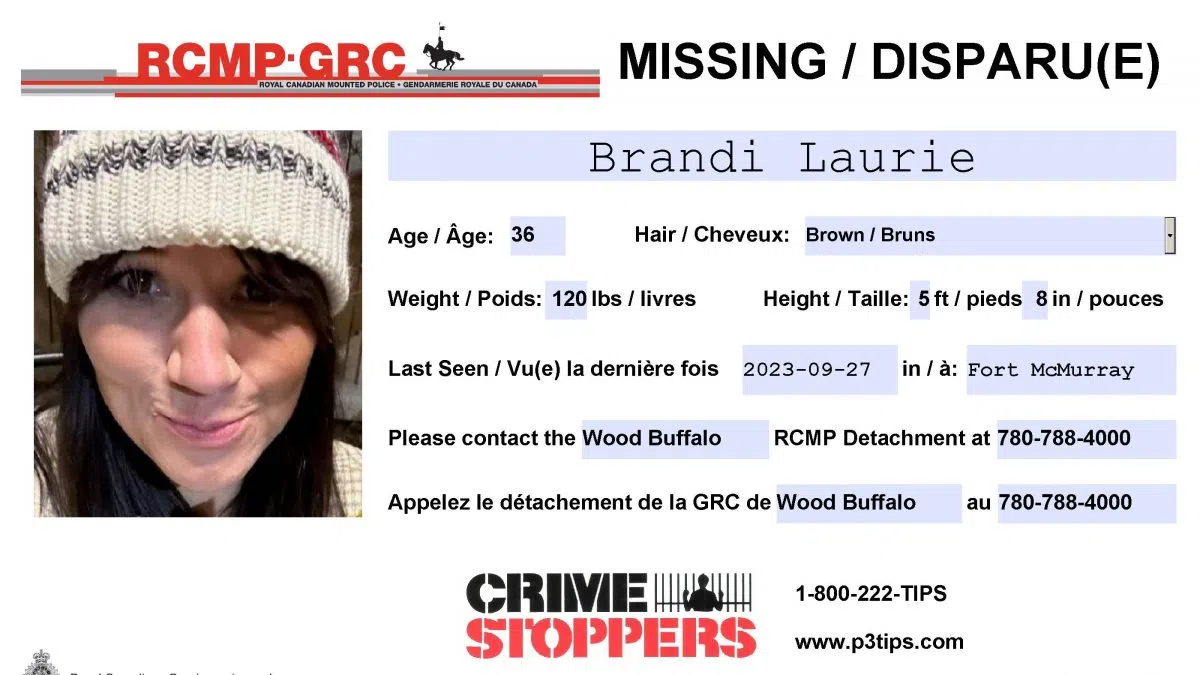 Wood Buffalo RCMP looking for missing 36-year-old female | 100.5 CRUZ ...