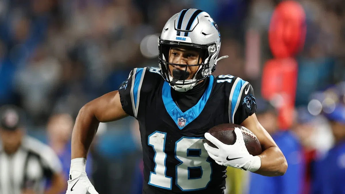 Jalen Coker emerges as needed reliable No. 2 wide receiver for Bryce ...