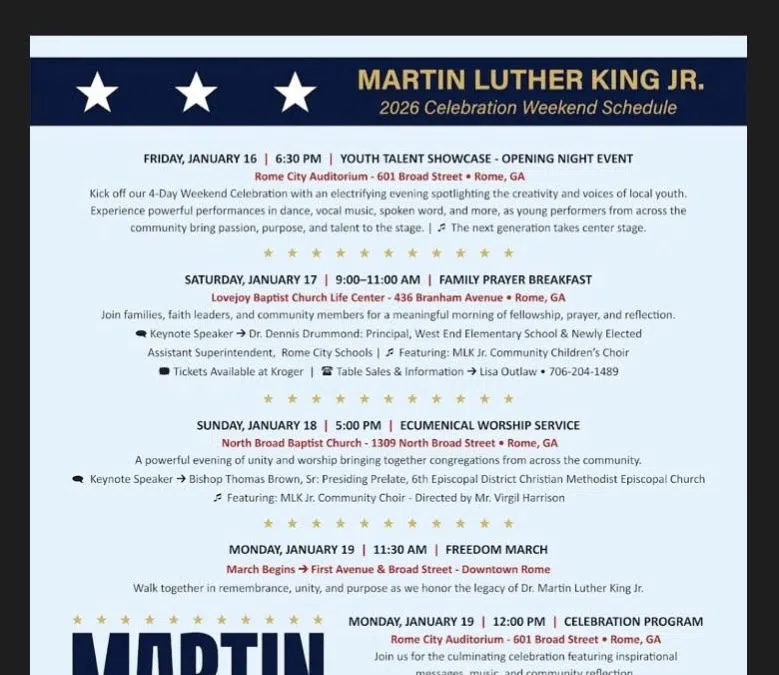 KING CELEBRATION 2026 SET FOR JANUARY 16-19 | Talk Radio WLAQ AM