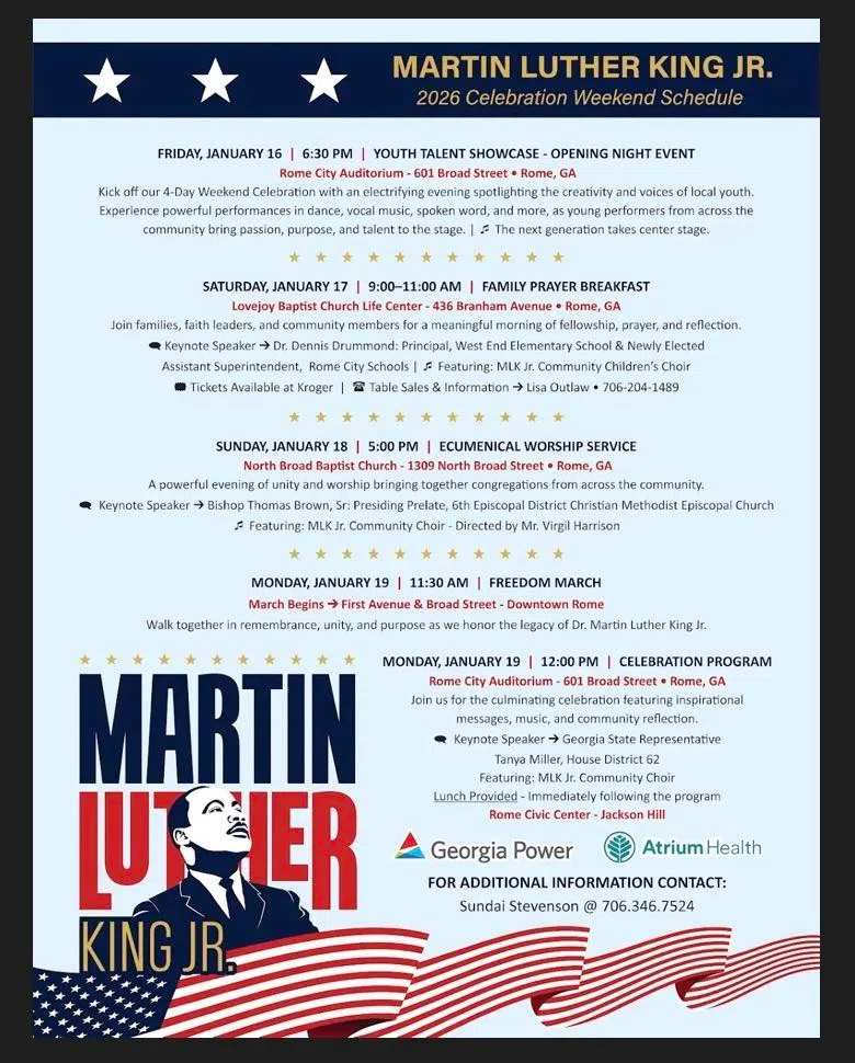 The 2026 King Celebration schedule announced | Local News Now (WRGA AM)