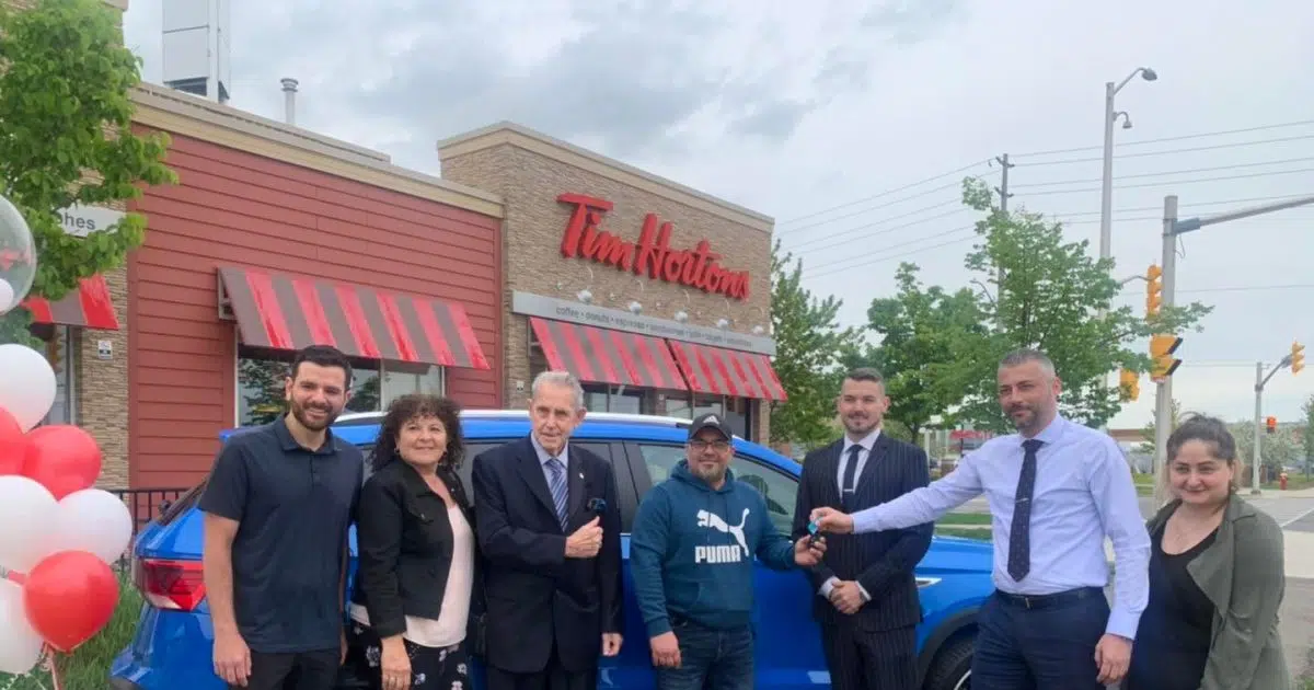 Milton man wins car through Tim Hortons Roll Up To Win | FM101 Milton Now