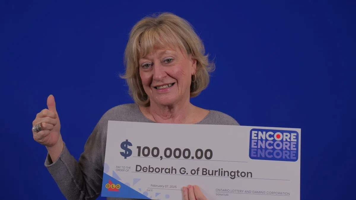 Retired Burlington woman wins $100,000 in lottery | FM101 Orangeville Today