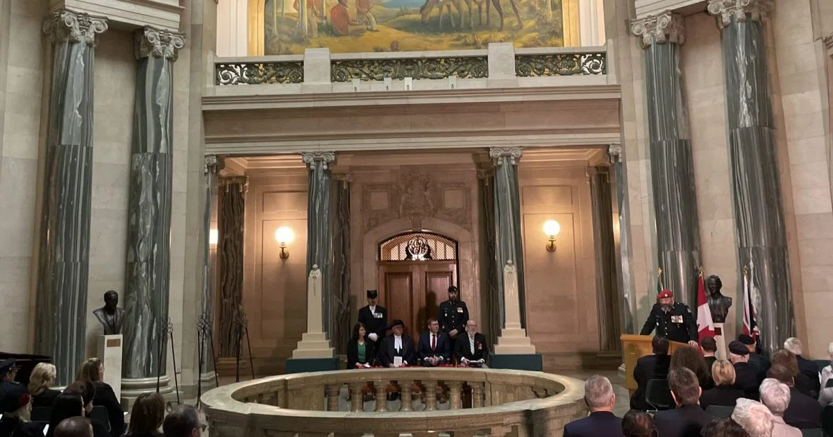 ‘A true Saskatchewan hero:’ Hildebrand honoured during Remembrance Day ...