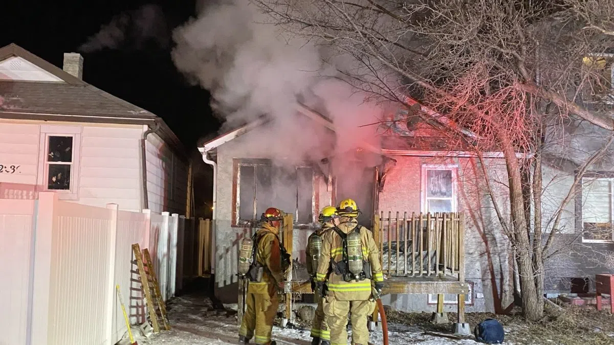 One person sent to hospital with minor burns after house fire | 980 CJME