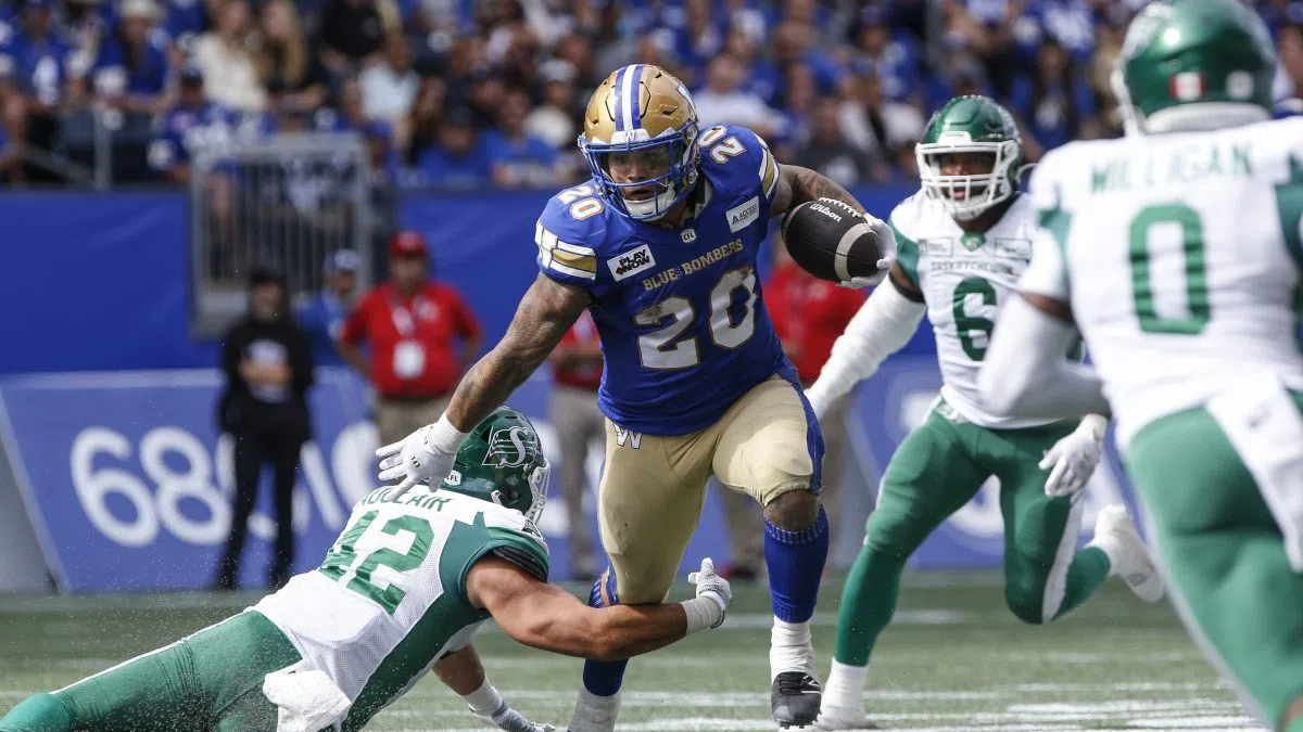 Riders’ winless streak increases to 7, late interception seals loss to Bombers | 980 CJME