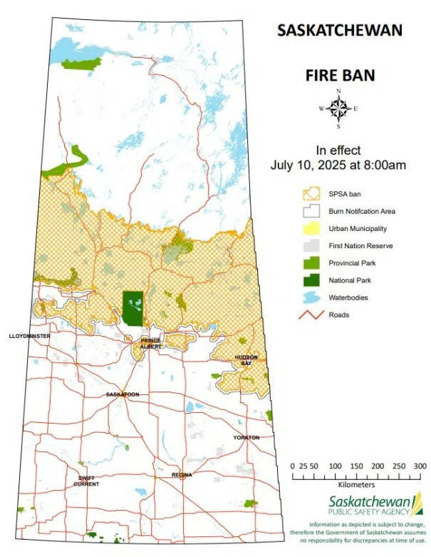 Provincial fire ban starting Thursday, no ATV ban yet: SPSA | 980 CJME