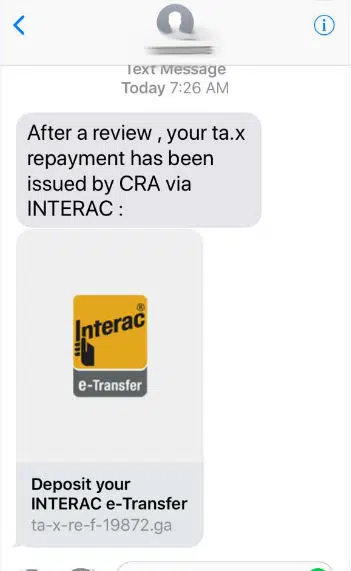 CRA text scam nabs personal banking info: police | 650 CKOM