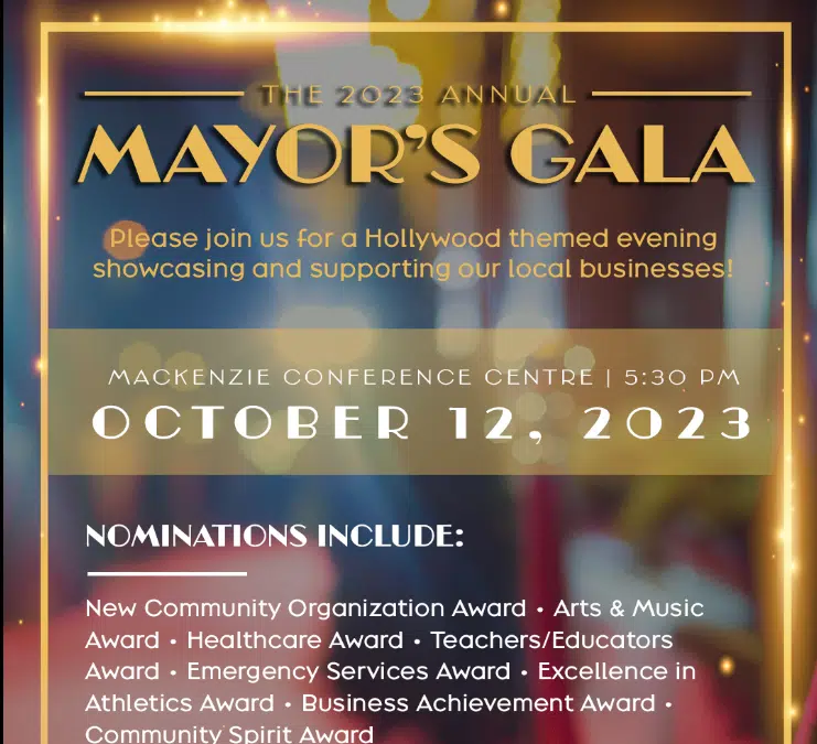 Nominations now open for Mayor’s Gala in Drayton Valley | Big West Country 92.9 FM