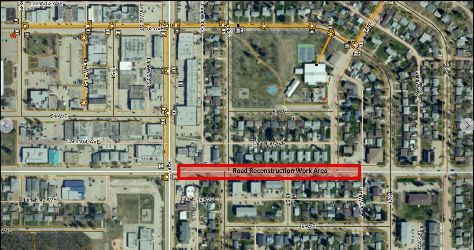 Town of Drayton Valley revised plan for reconstruction of 50 Avenue ...