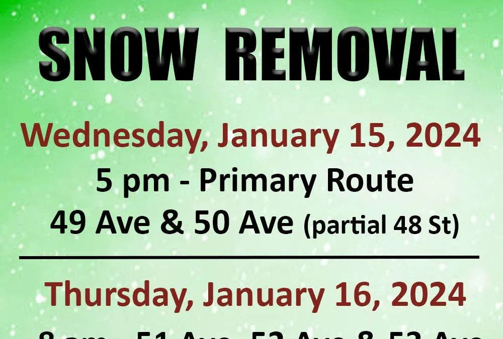 Snow removal resumes in the Village of Breton | Big West Country 92.9 FM