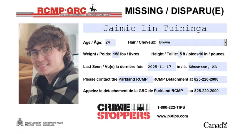 LOCATED: Jamie Lin Tuininga, 24, of Edmonton | Big West Country 92.9 FM