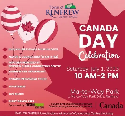 COMMUNITY SPOTLIGHT: Renfrew’s Canada Day celebrations to take over Ma-te-Way Park for much of ...