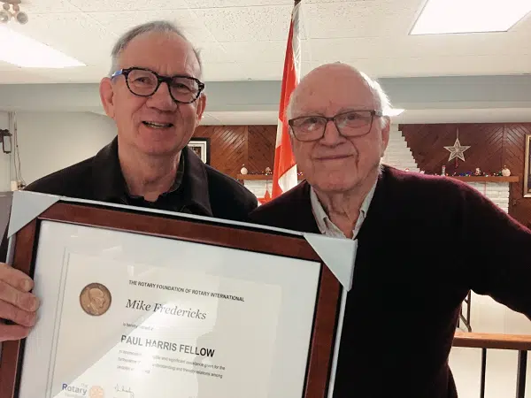 Mike Fredericks Received Paul Harris Fellow Award | NorfolkToday.ca