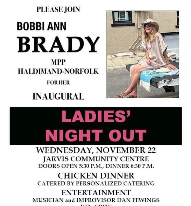 It’s Ladies Night and MPP Bobbi Ann Brady’s Feeling Right | NorfolkToday.ca