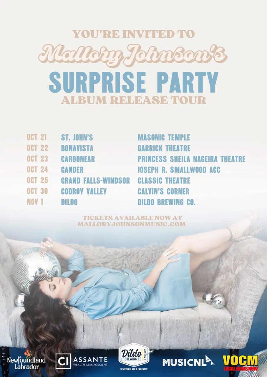 Mallory Johnson's Surprise Party - Album Release Tour | VOCM