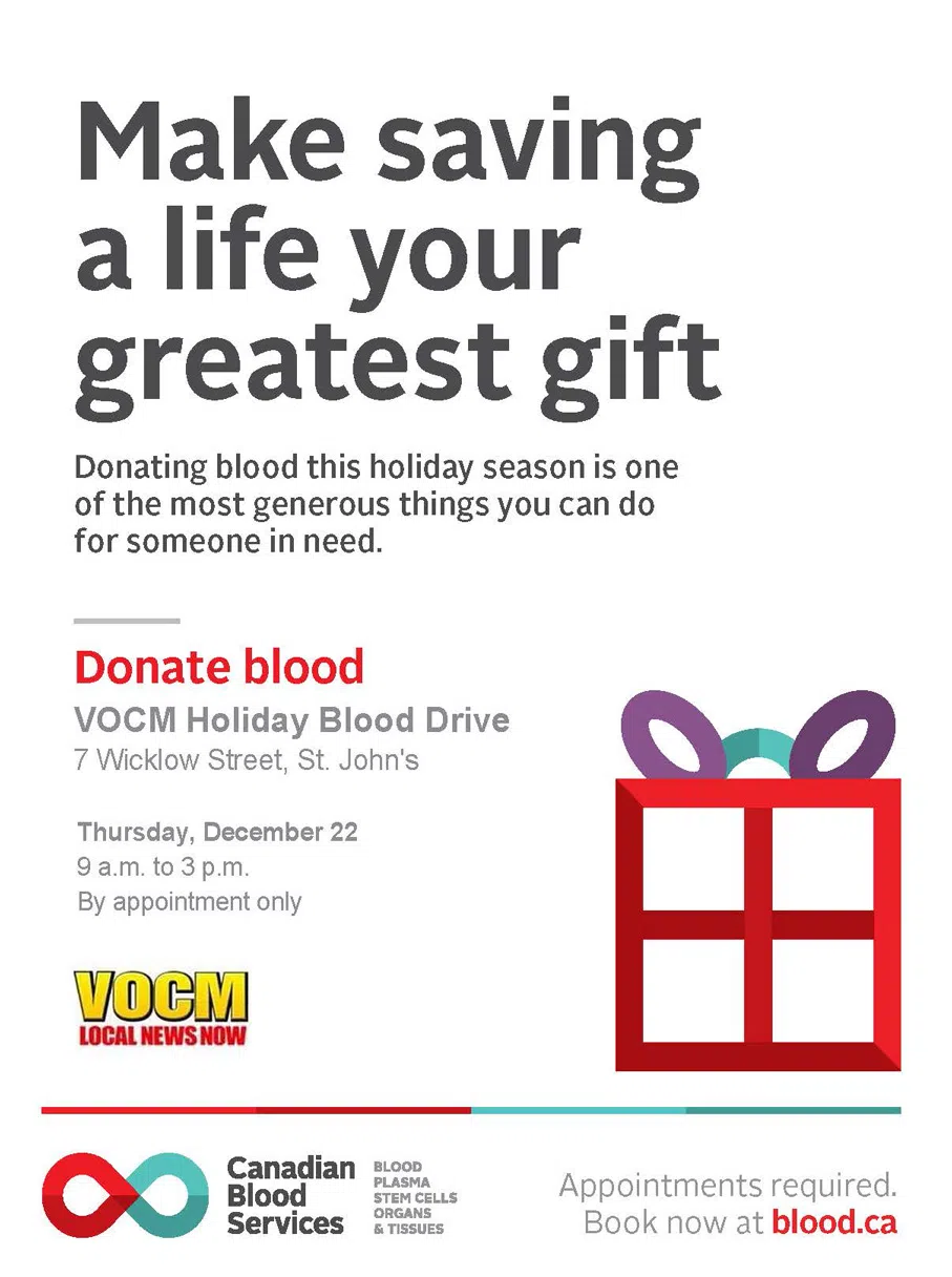 VOCM Holiday Blood Drive | VOCM