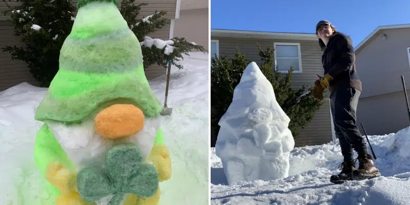 Shea Heights Family Creates Snow Leprechaun | VOCM