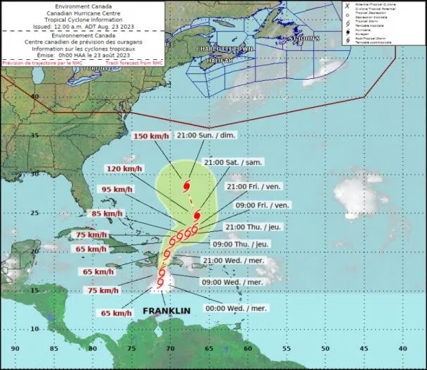 Environment Canada Continues to Monitor Tropical Storm Franklin | VOCM