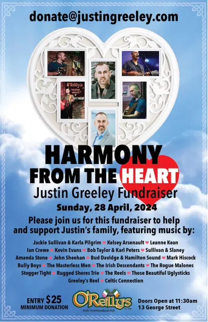 Harmony From The Heart - Justin Greeley Fundraiser | VOCM